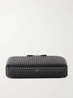 Alaïa Delta Laser-cut Leather Clutch
