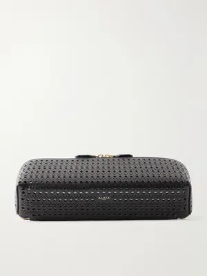 Alaïa Delta Laser-cut Leather Clutch