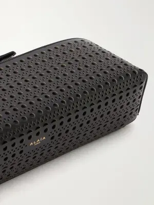 Alaïa Delta Laser-cut Leather Clutch