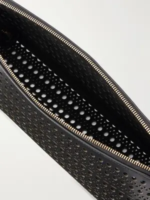 Alaïa Delta Laser-cut Leather Clutch