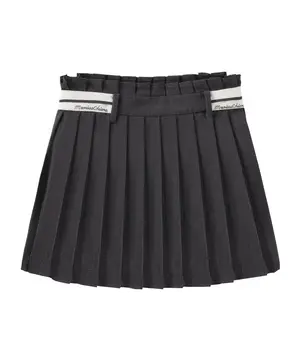 Marissa Chiara Logo Pleated Skirt - Grey