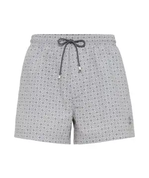 Brunello Cucinelli Graphic-printed Swim Shorts - Gray