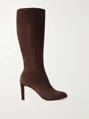CHRISTIAN LOUBOUTIN Fannylove 85 Suede Knee Boots - Chocolate