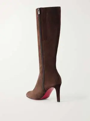 CHRISTIAN LOUBOUTIN Fannylove 85 Suede Knee Boots