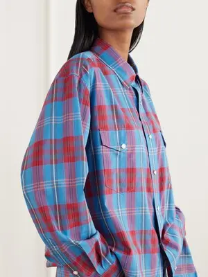 Auralee Checked Cotton And Silk-blend Shirt