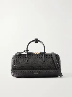 Alaïa Delta Small Laser-cut Leather Shoulder Bag