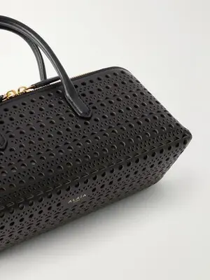 Alaïa Delta Small Laser-cut Leather Shoulder Bag