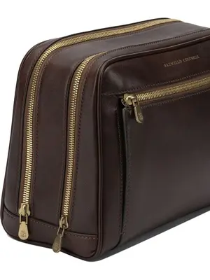 Brunello Cucinelli Logo Stamped Beauty Case