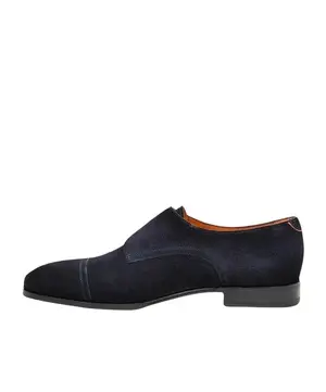 Santoni Almond Toe Buckled Loafers