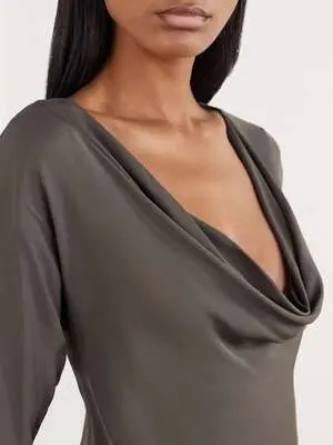 KALLMEYER Wilka Draped Silk-georgette Blouse