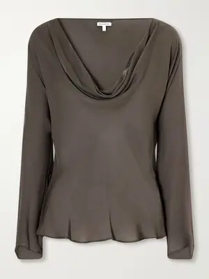 KALLMEYER Wilka Draped Silk-georgette Blouse