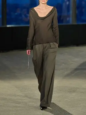 KALLMEYER Wilka Draped Silk-georgette Blouse