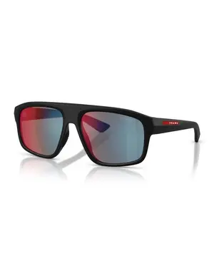 Prada Eeywear Linea Rossa Irregular Frame Sunglasses