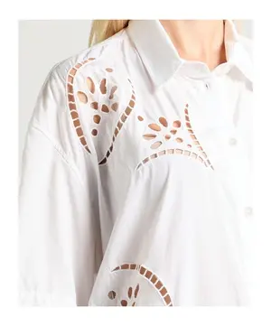 Isabel Marant Étoile British Embroidered Short Sleeve Shirt