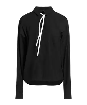 Sportmax Lace-up Long-sleeved Shirt - Black