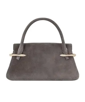 Givenchy Mini Pinch Suede Tote Bag - Dark Gray
