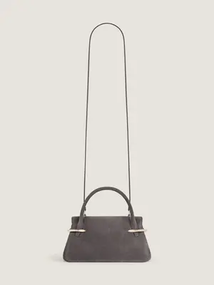 Givenchy Mini Pinch Suede Tote Bag - Dark Gray
