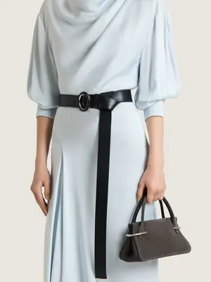 Givenchy Mini Pinch Suede Tote Bag - Dark Gray