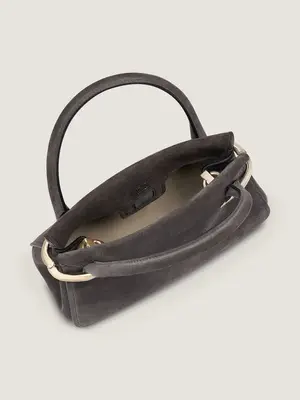Givenchy Mini Pinch Suede Tote Bag - Dark Gray