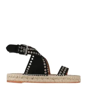Isabel Marant Étoile Solid Straw Sandals - Black
