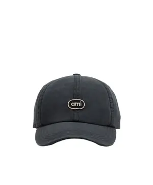 AMI Paris Patch Hat - Black Washed
