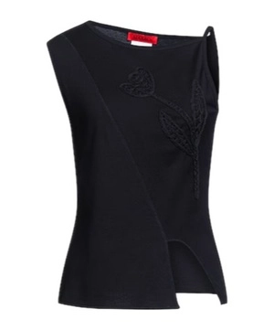 MAXCO. Solid Color Sleeveless T-shirt - Black