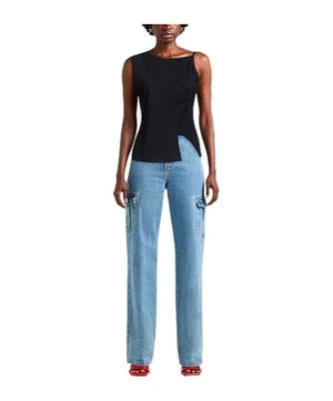 MAXCO. Solid Color Sleeveless T-shirt