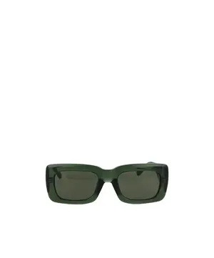 Attico X Linda Farrow Marfa Square Frame Sunglasses - Green