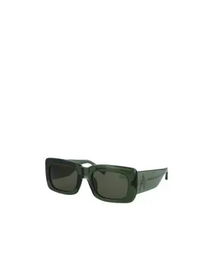 Attico X Linda Farrow Marfa Square Frame Sunglasses - Green