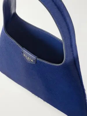 Alaïa Mini Calf Hair Shoulder Bag - Purple