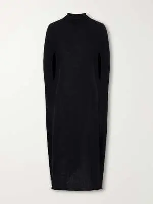 LAUREN MANOOGIAN Bottle Cape-effect Wool-blend Maxi Dress