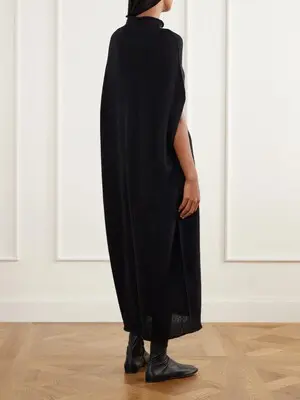 LAUREN MANOOGIAN Bottle Cape-effect Wool-blend Maxi Dress
