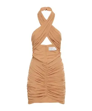 Giuseppe Di Morabito Crepe De Chine Cut Out Mini Dress - No