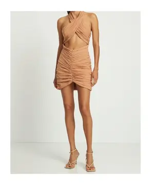 Giuseppe Di Morabito Crepe De Chine Cut Out Mini Dress