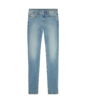 DIESEL® Logo Patch Skinny-cut Jeans - Light Blue