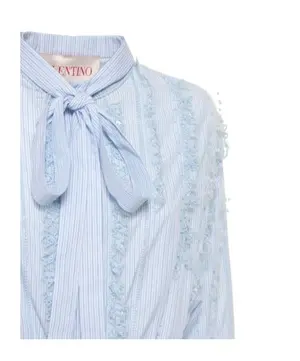 Valentino Garavani Embroidered Cotton Poplin Mini Dress