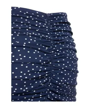 Magda Butrym Draped Dotted Mini Skirt W/ Flower