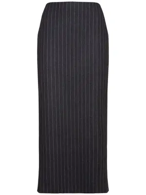Versace Striped Skirt - Black