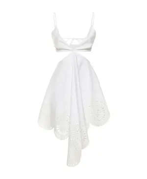 Stella McCartney Embroidery Mini Dress - White