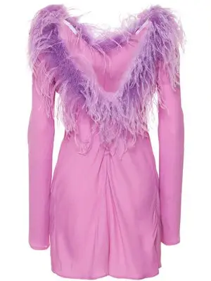 Giuseppe Di Morabito Viscose Mini Dress W/ Feathers