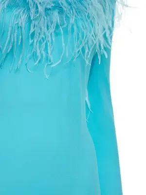 Giuseppe Di Morabito Viscose Mini Dress W/ Feathers
