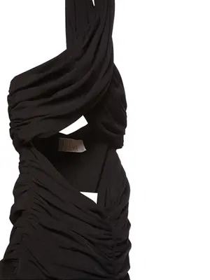Giuseppe Di Morabito Crepe De Chine Cut Out Mini Dress