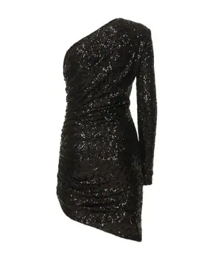 Michael Kors Sequined Jersey Single-sleeve Mini Dress