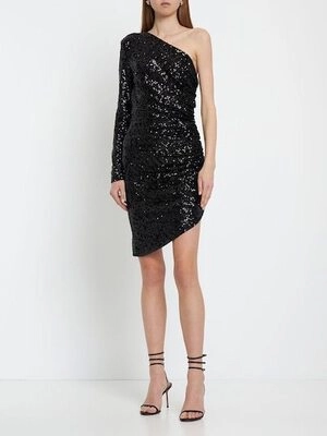 Michael Kors Sequined Jersey Single-sleeve Mini Dress