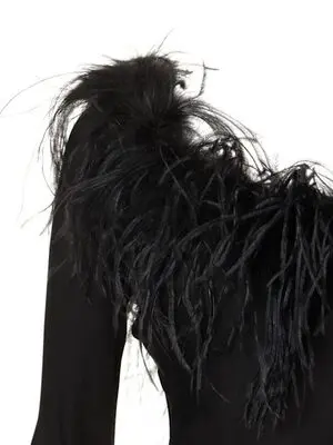 Giuseppe Di Morabito Viscose Mini Dress W/ Feathers