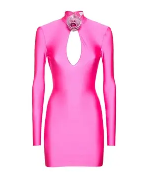 Giuseppe Di Morabito Shiny Stretch Mini Dress - Pink