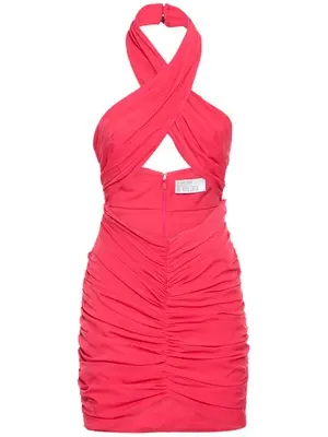 Giuseppe Di Morabito Crepe De Chine Cut Out Mini Dress