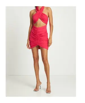 Giuseppe Di Morabito Crepe De Chine Cut Out Mini Dress