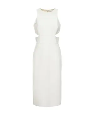 Michael Kors Hollowed-out Mid-length Dress - White