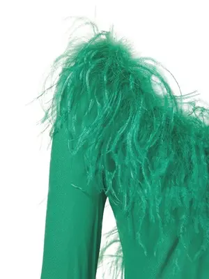 Giuseppe Di Morabito Viscose Mini Dress W/ Feathers